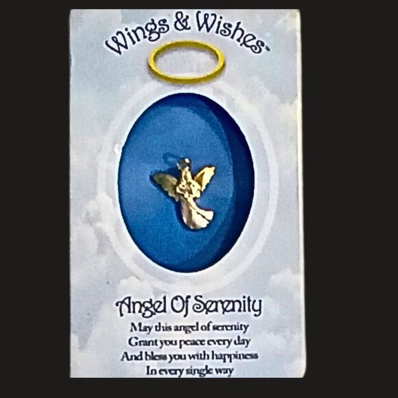 Wings & Wishes | Jewelry | Vintage 8s Gold Tone Crystal Angel Of ...